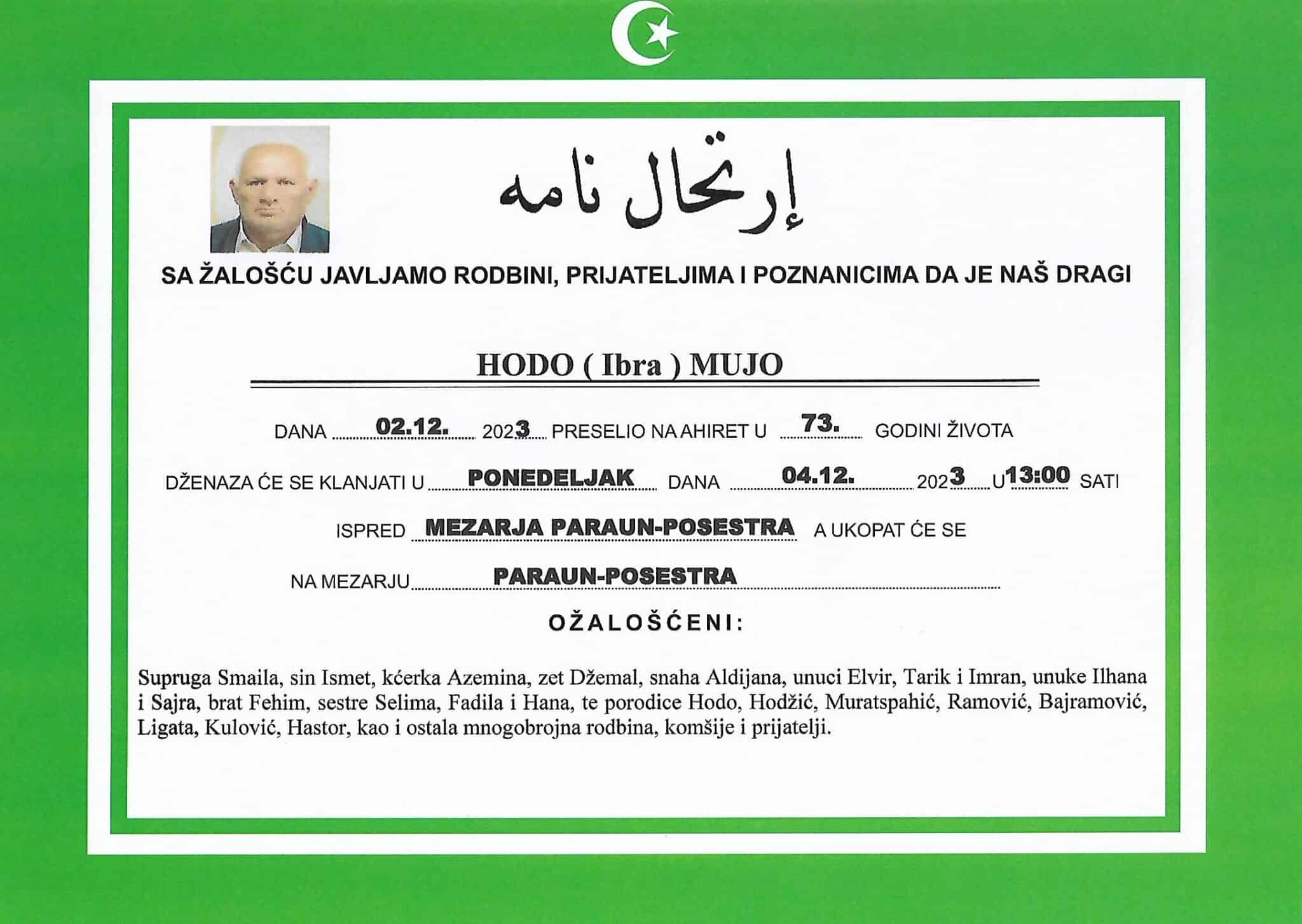 Smrtovnice - MIG d.o.o. smrtovnice Goražde, područje BPK