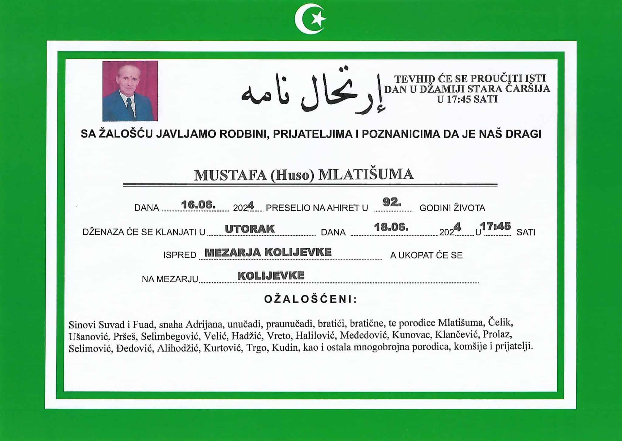 Smrtovnice - MIG d.o.o. smrtovnice Goražde, područje BPK