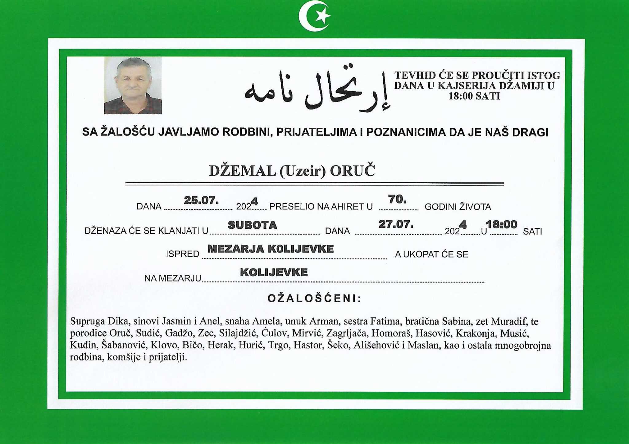 Smrtovnice - MIG d.o.o. smrtovnice Goražde, područje BPK