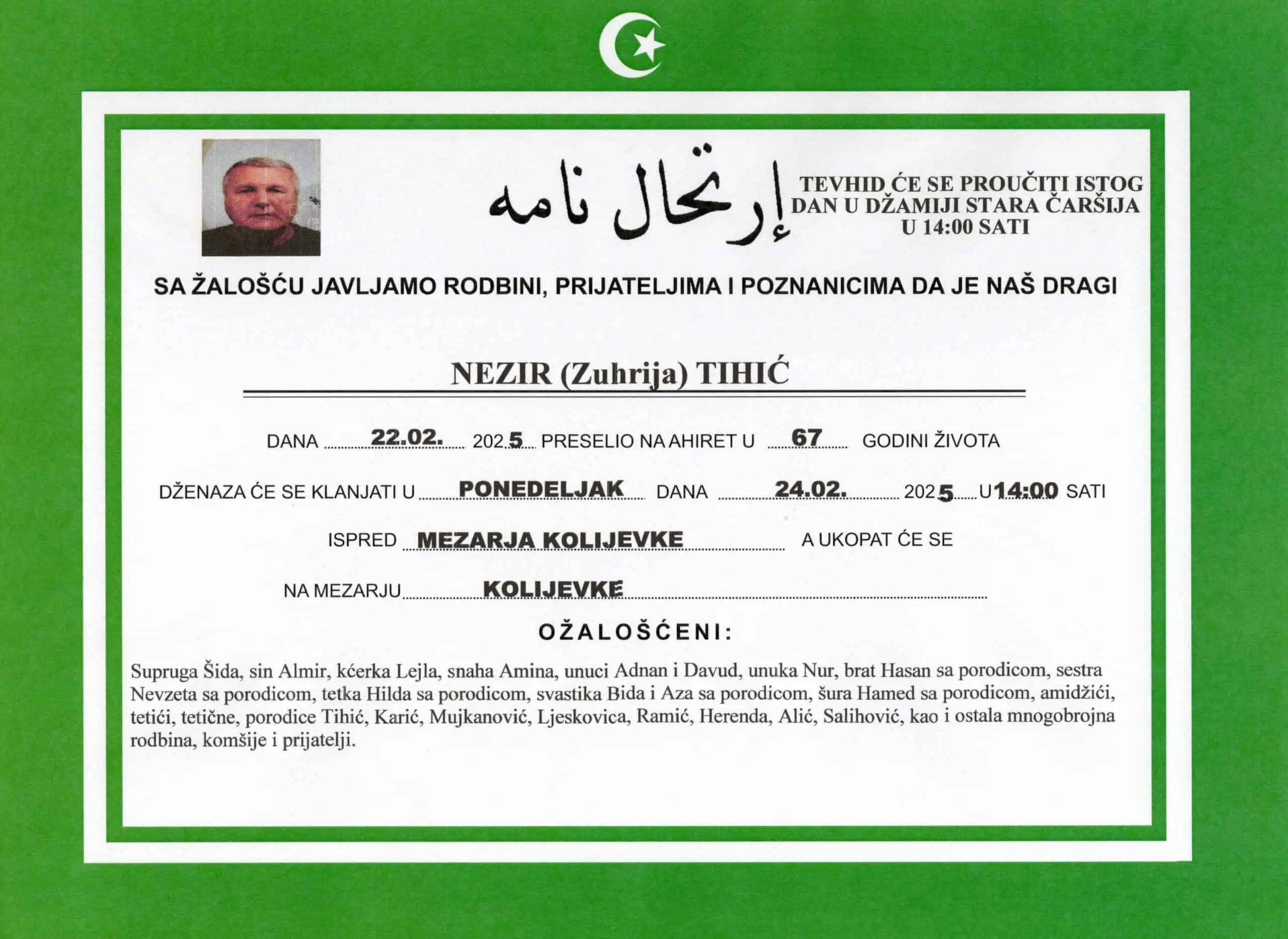 Smrtovnice - MIG d.o.o. smrtovnice Goražde, područje BPK