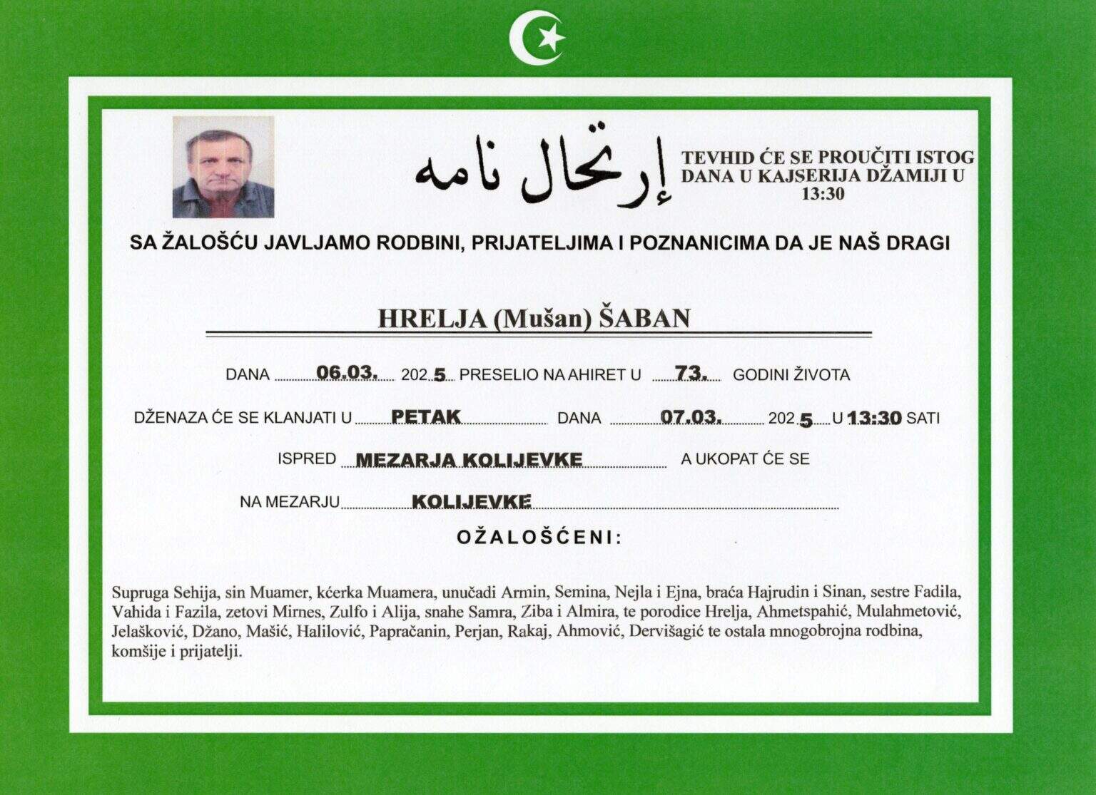 Smrtovnice - MIG d.o.o. smrtovnice Goražde, područje BPK